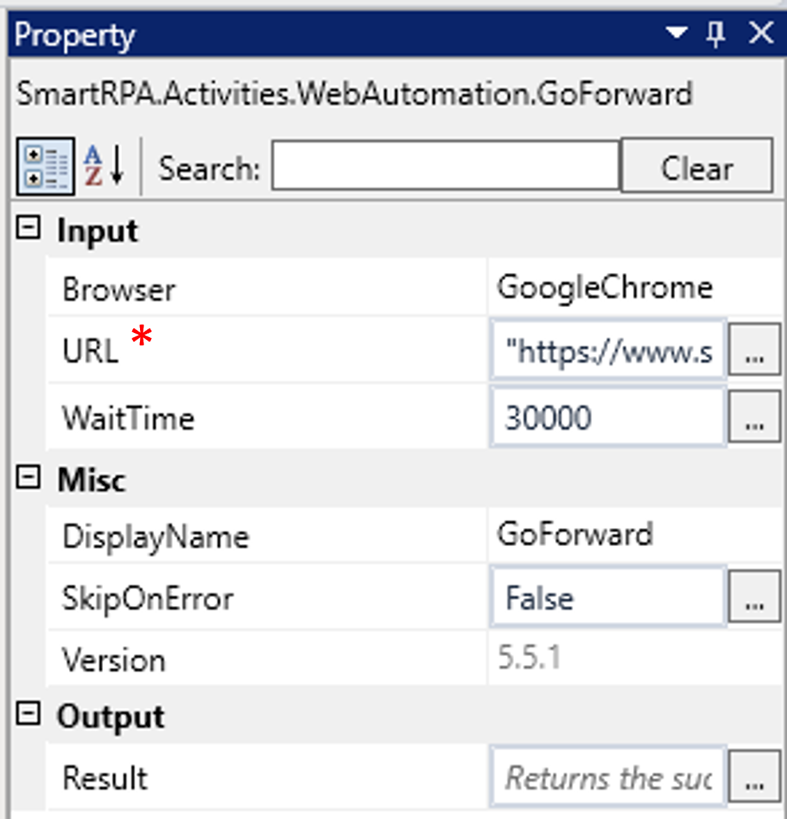 WebAutomation- Go Forward Activity | Robility Docs